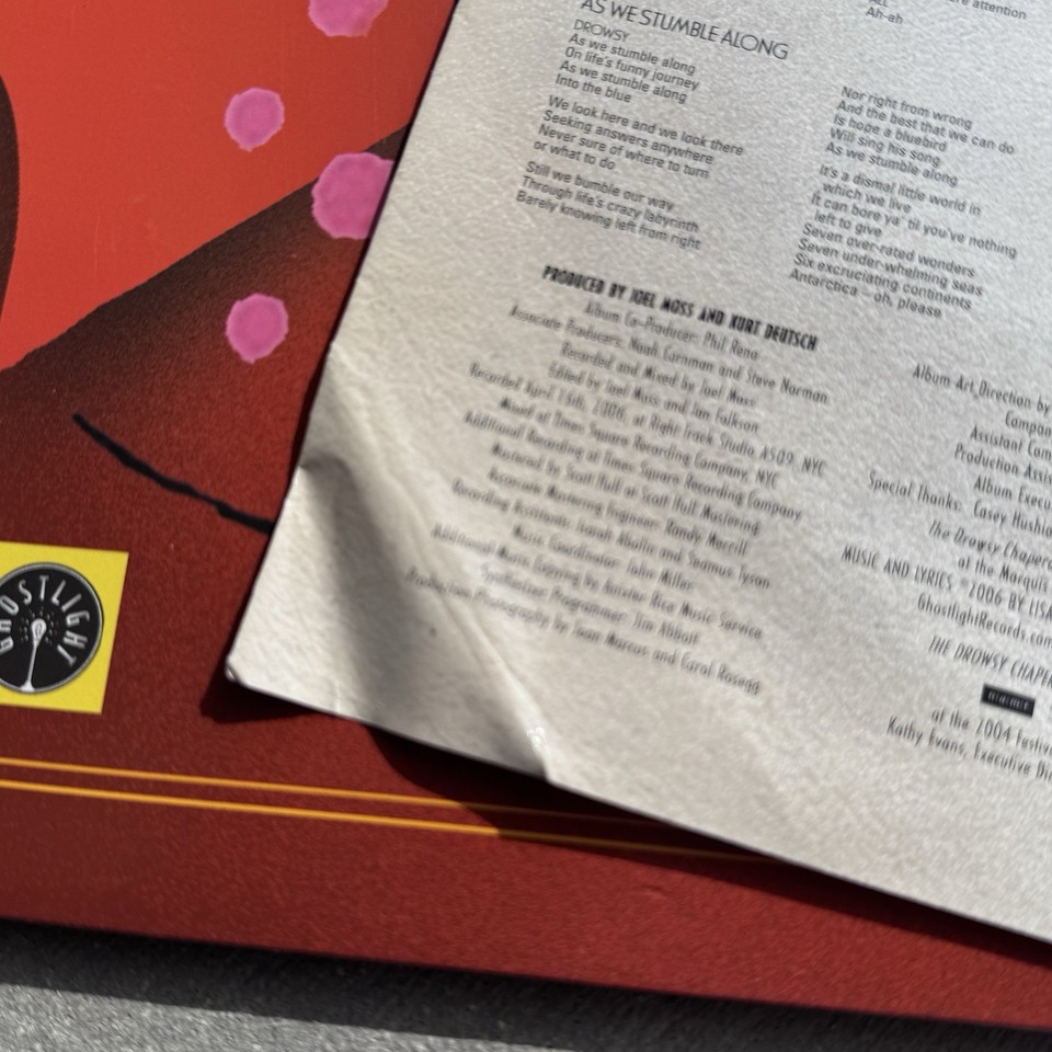 Drowsy Chaperone: Original Broadway Cast Recording LP & CD • Deluxe ...