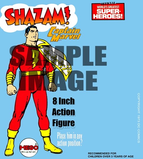 SHAZAM! Custom 1973 Mego Card and Clamshell! Captain Marvel! DC Comics ...