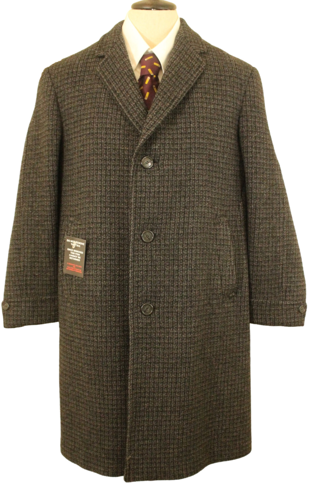 BRITISH ORIGINAL CROMBIE TAILORED MENS LARGE GREY MIX… - Gem