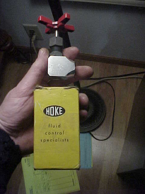 NOS HOKE 2122P4Y-1 Stainless Steel 90 Degree Needle Point Valve 1/2 OD ...