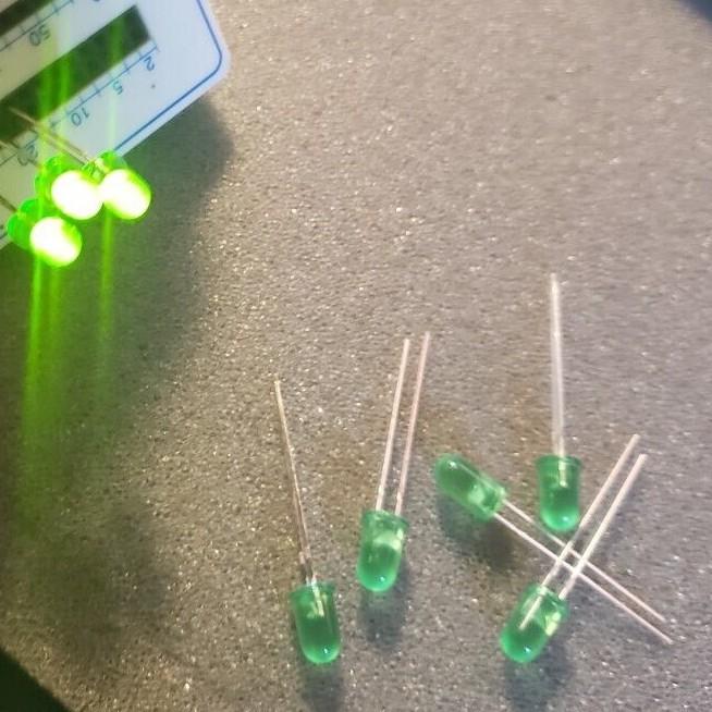 green LED 5mm green Clear - 20x 40x 60x 100x Pc Pkgs (DS1D4).... | eBay