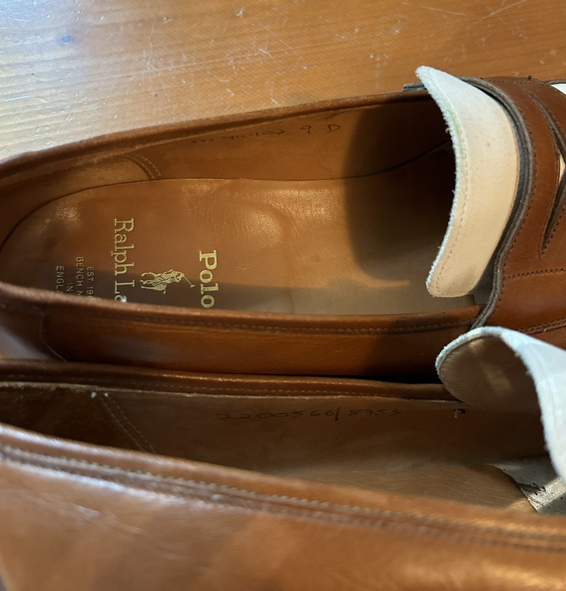 Ralph Lauren Crockett & Jones Leather Spectator Loafers 9 D Ralph Lauren Crockett & Jones Leather Spectator Loafers 9 D