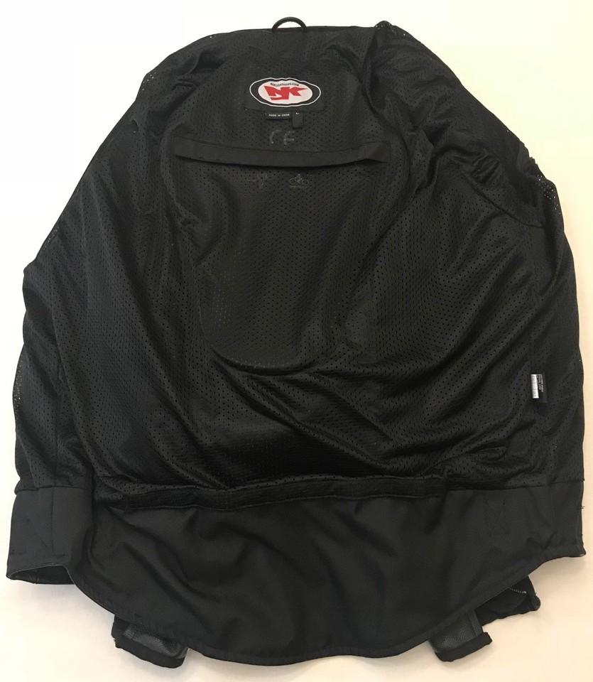 NJK Leathers Mens Biker Black Leather Jacket Pockets Lined Heavy Size ...