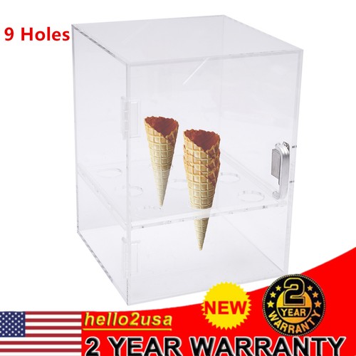 Ice Cream Cone Display/Storage Case Cabinet Acrylic. Waffle & Wafer ...