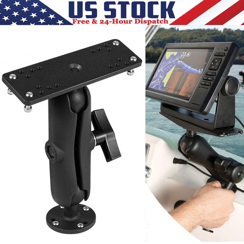 Aluminum Alloy 1.5" Ball Fish Finder Mount,5.7" Long Arm Marine ...