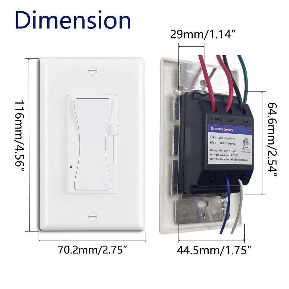 10Pcs Digital Dimmer Switch for LED Lights, 0-10v Low Voltage Dimmer ...
