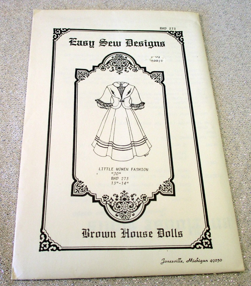 Brown House Doll Patterns Easy Sew Designs Clothing 13" to 14" Dolls | eBay