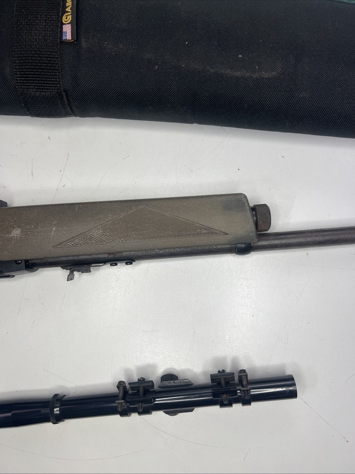 Crosman Model 1077 .177 Cal 4.5mm Pellet W/ Case And Crosman 4x15 Scope ...