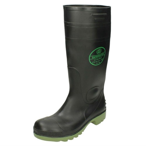 Bata Steel Toe Cap Wellington Boots Safemaster Safety Wellies Black ...