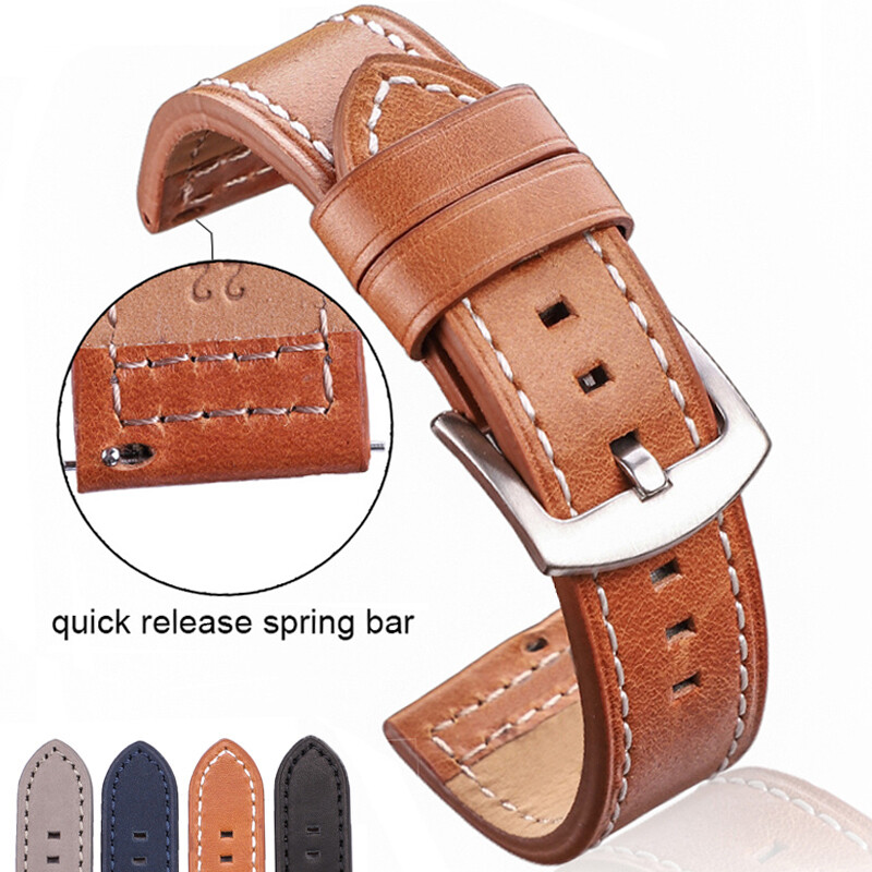 Vintage Watch Band Genuine Leather Replacement Strap 20- 24mm Women Men ...