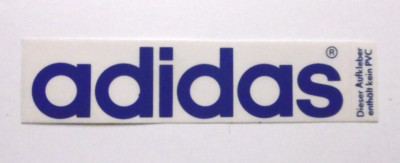 Promotional Stickers Adidas Logo Lettering Blue 3 7/8x1in 80er Retro | eBay
