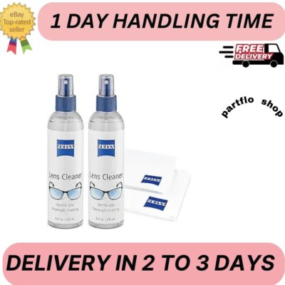 ( 2 PACK ) Lens Cleaner, Eye Glasses Cleaner Spray & Wipe Solution, 8 fl oz. | eBay