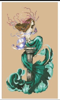 Chasing Dreams Mermaid Counted Cross Stitch Kit mermaid needle point ...