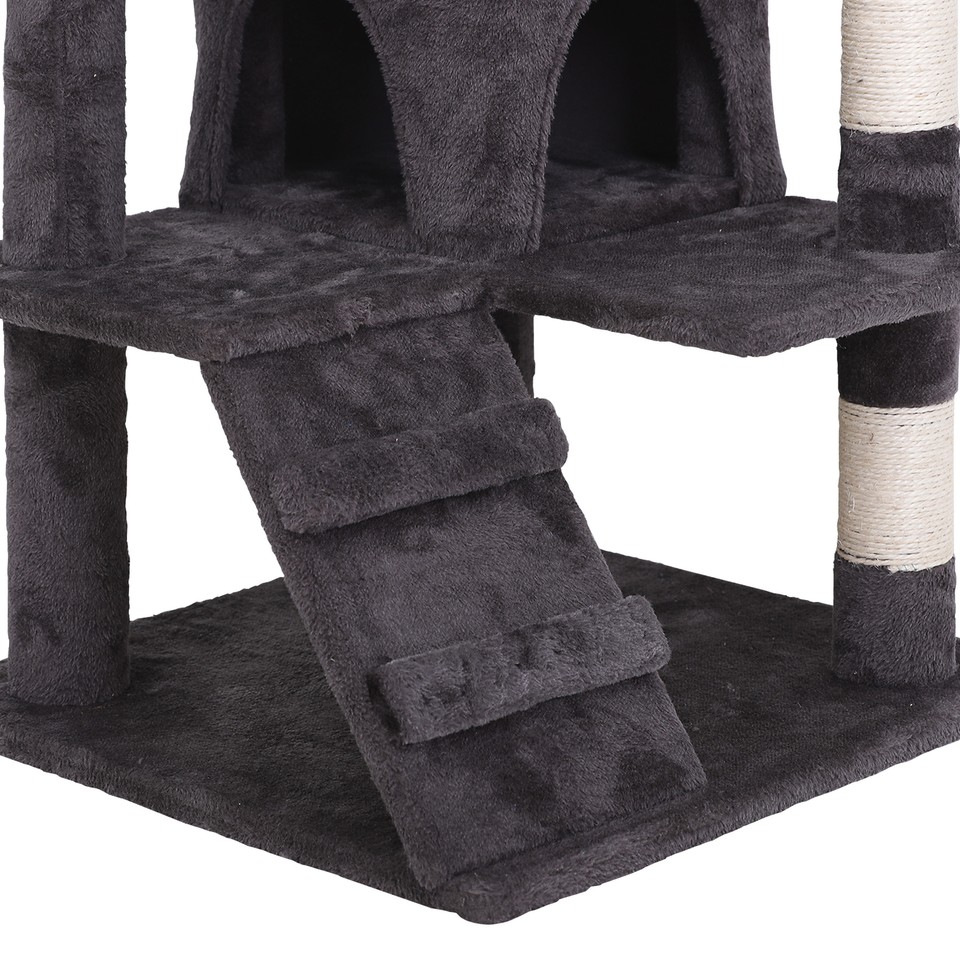 55" STURDY Cat Tree Tower Activity Center Large Playing House Condo For ...