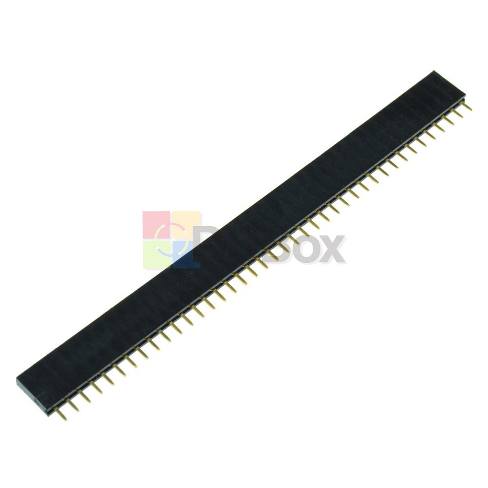 100Pcs 40pin 2.54mm Single Row Straight Female Pin Header Strip PBC for ...