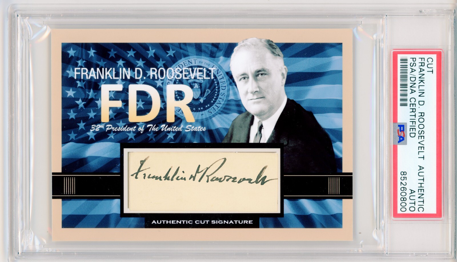 Franklin D. Roosevelt ~ Signed Autographed Custom "FDR" Signature Card ...