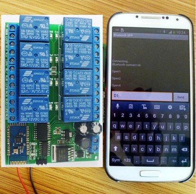 8 channel 12V Bluetooth Relay Android Mobile Remote control Switch ...