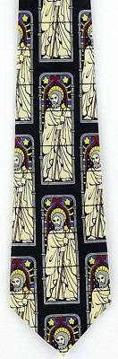 Stained Glass Window Men's Necktie Religious Jesus Church Christian ...