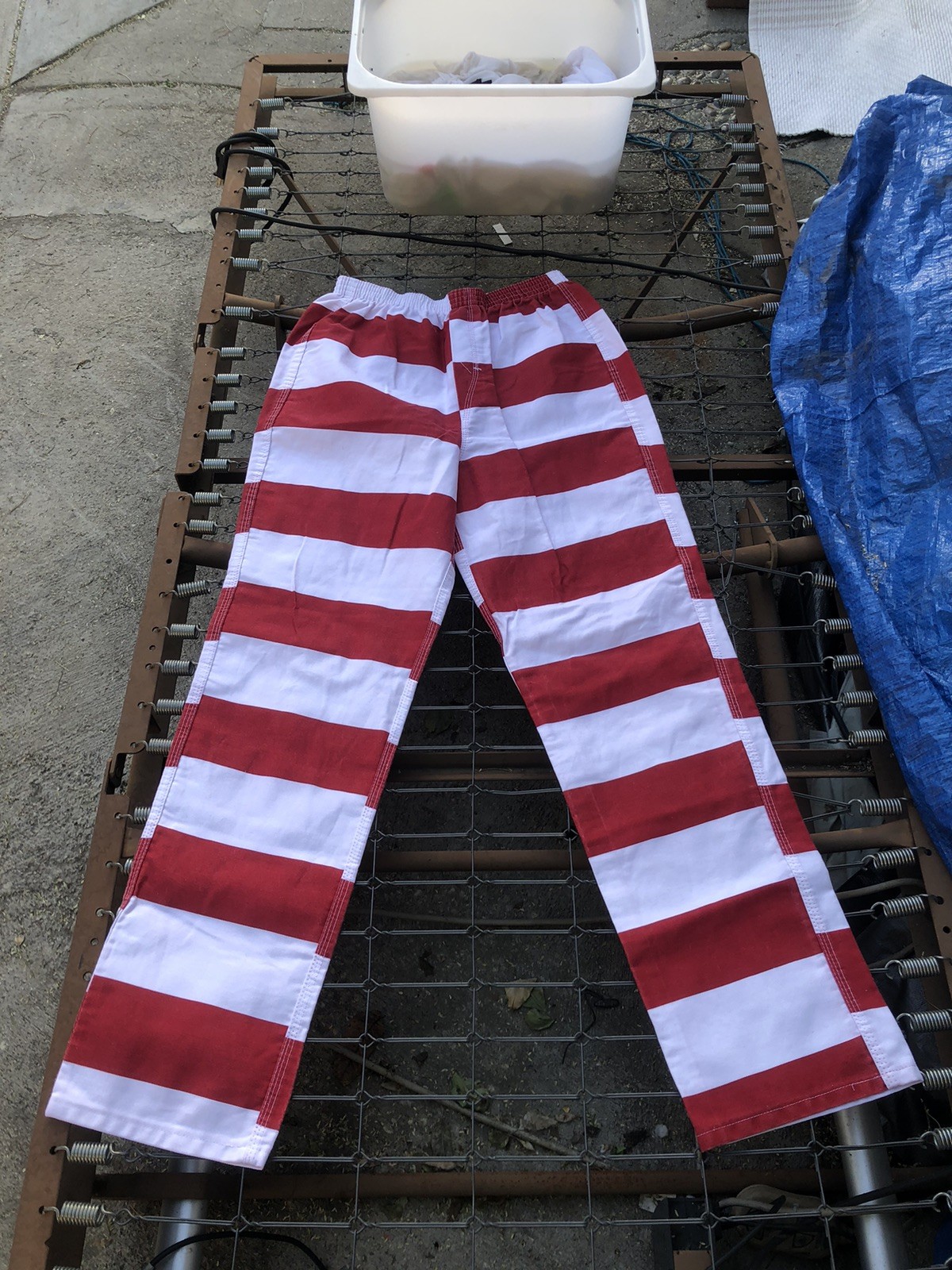 Bob Barker Prison Red And White Inmate Pants Tristit… - Gem