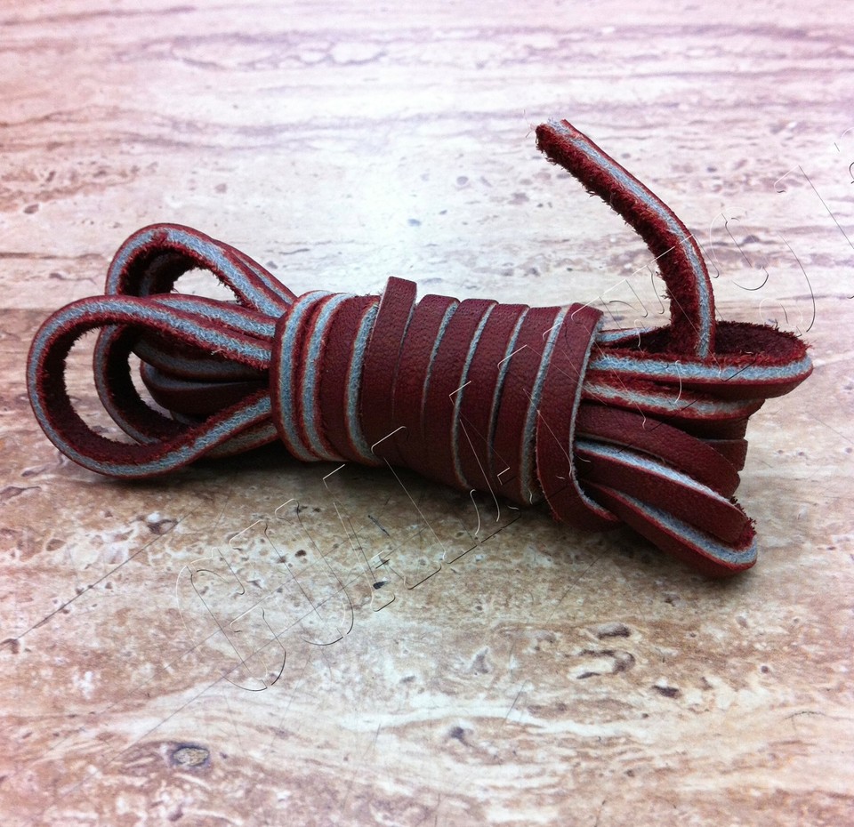 1 STRIP - 1/8"X72" Rawhide Leather Shoe Lace String Shoelace Bootlace ...
