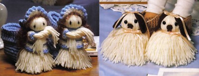 ADORABLE Kid's Mop Doll & Mop Puppy Slippers/Crochet Pattern ...