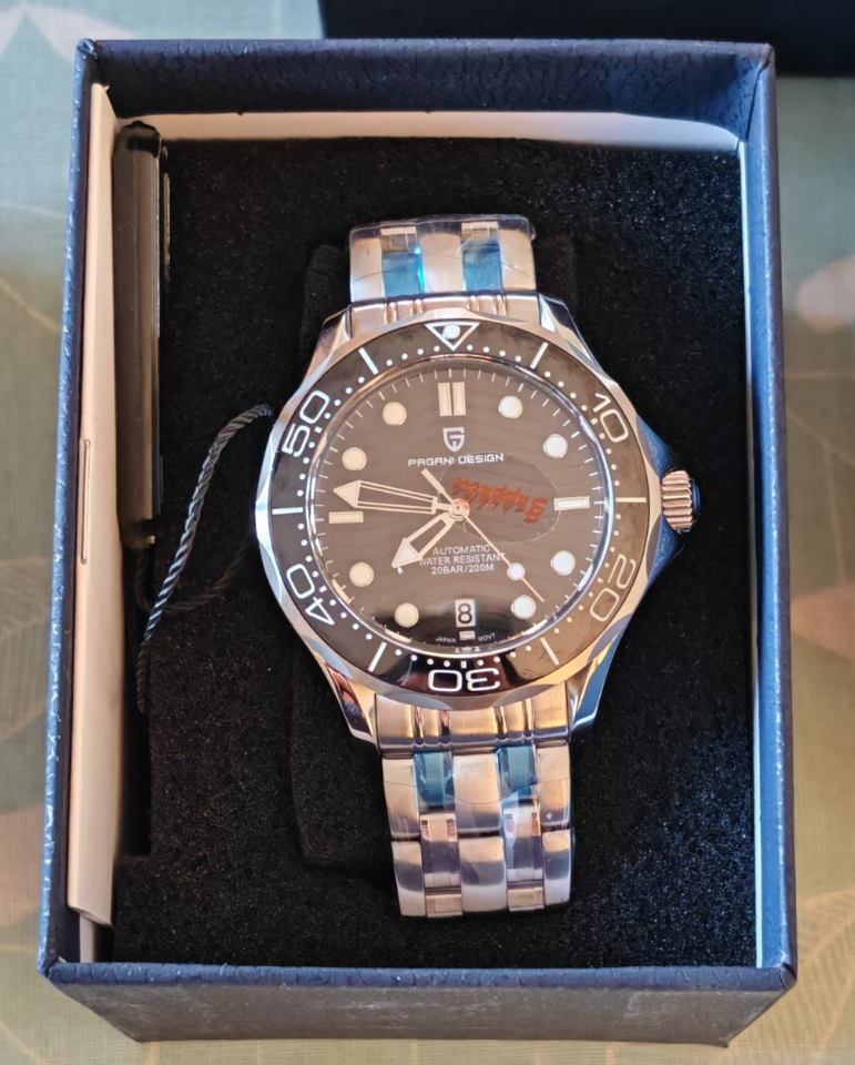 Pagani Design PD 1685 Automatic Dive Watch - Black | eBay UK