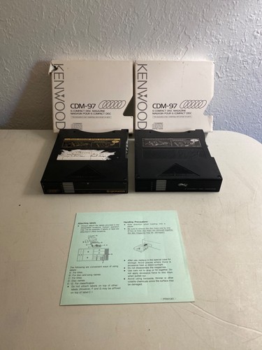 LOT OF 2 GENUINE OEM KENWOOD CDM-97 6-DISC COMPACT DISC CD MAGAZINE ...