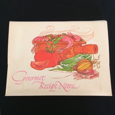 VINTAGE CURRENT GOURMET RECIPE NOTE CARDS COMPLETE SET OF 12 | eBay