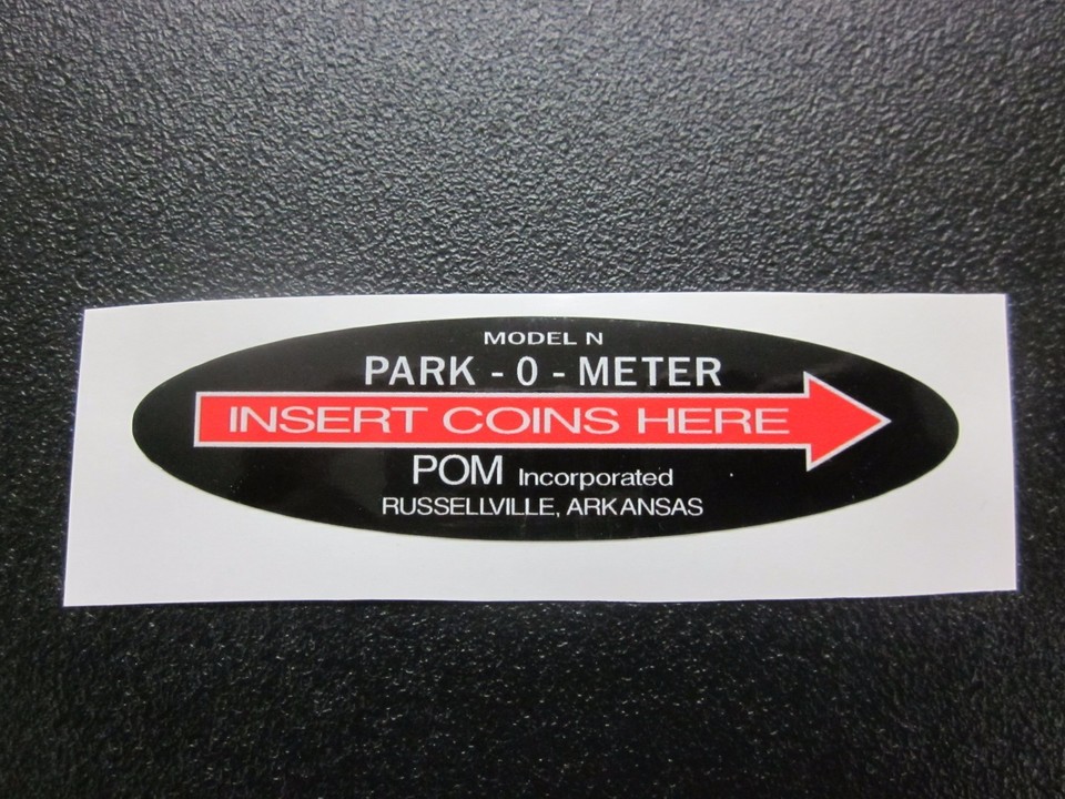 Park-O-Meter, POM, Parking Meter Decal also fits Rockwell and Magee ...