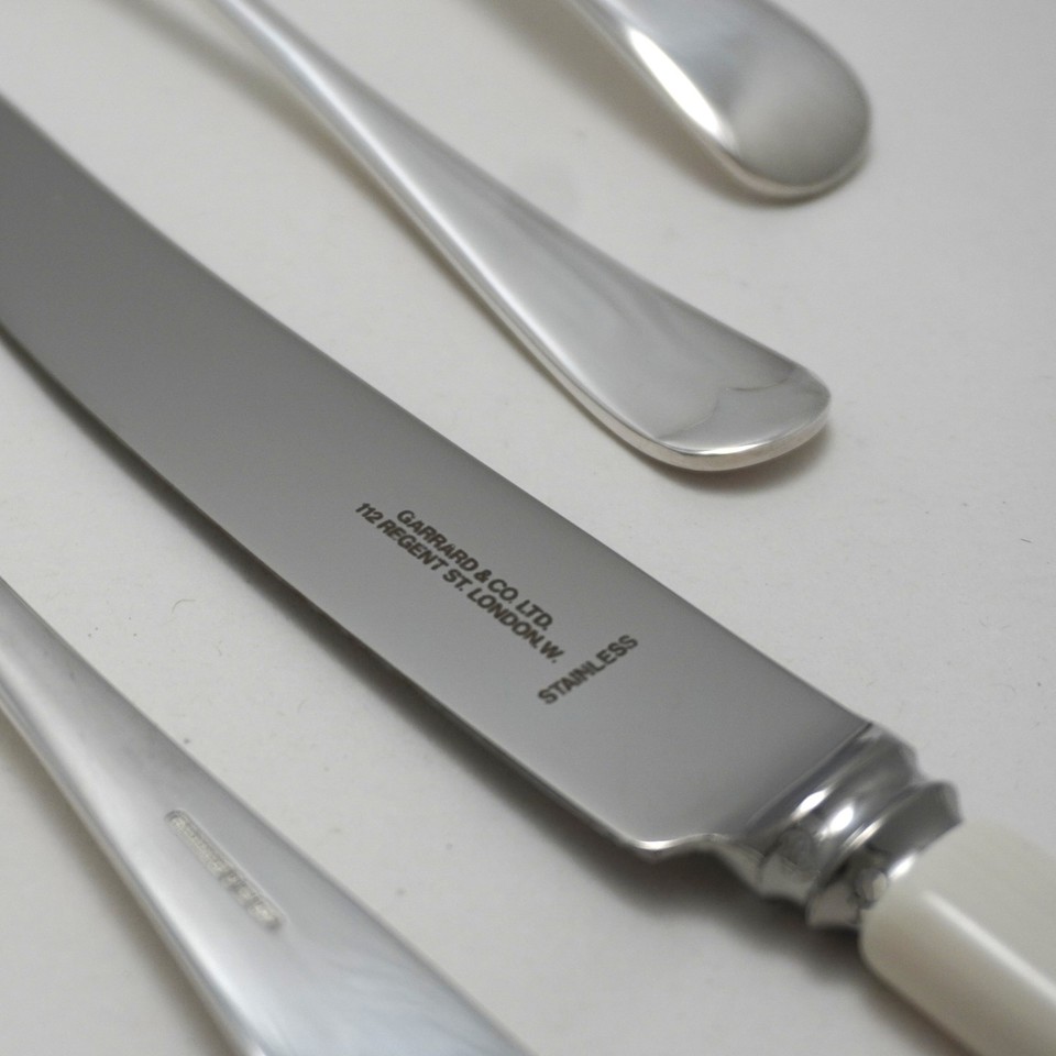 OLD ENGLISH Pattern Garrard & Co Silver Service 46 Piece Canteen of ...
