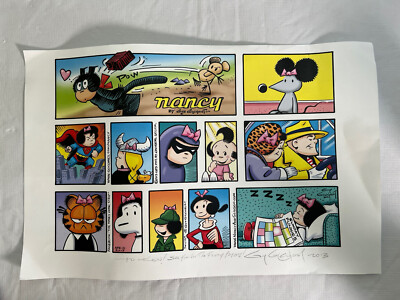 Original 1996 Nancy Sunday comic strip art signed by Guy Gilchrist | eBay