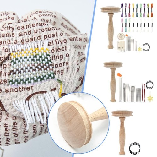 Kit Mending Thread Mushroom Wooden Darning Tool Patching Tool Sewing ...