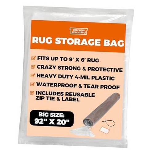 Heavy Duty Rug Storage Bag - Reusable Rug Shipping Bag, Waterproof ...