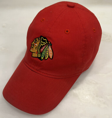 Blackhawks Hat NHL Reebok Chicago Hockey Baseball Cap Strap Back Logo ...