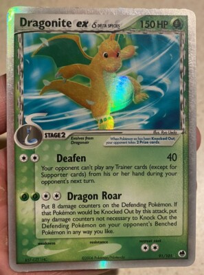 Pokémon TCG Dragonite ex (Delta Species) EX Dragon Frontiers 91/101 ...