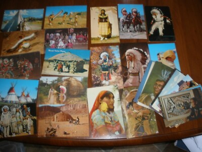 HUGE Lot of 37 Native American Postcards Almost all Never Used | eBay