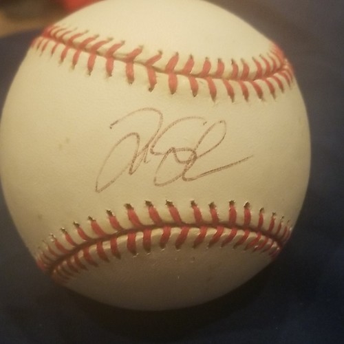 Tim salmon signed baseball autographed al ball autograph signature real ...