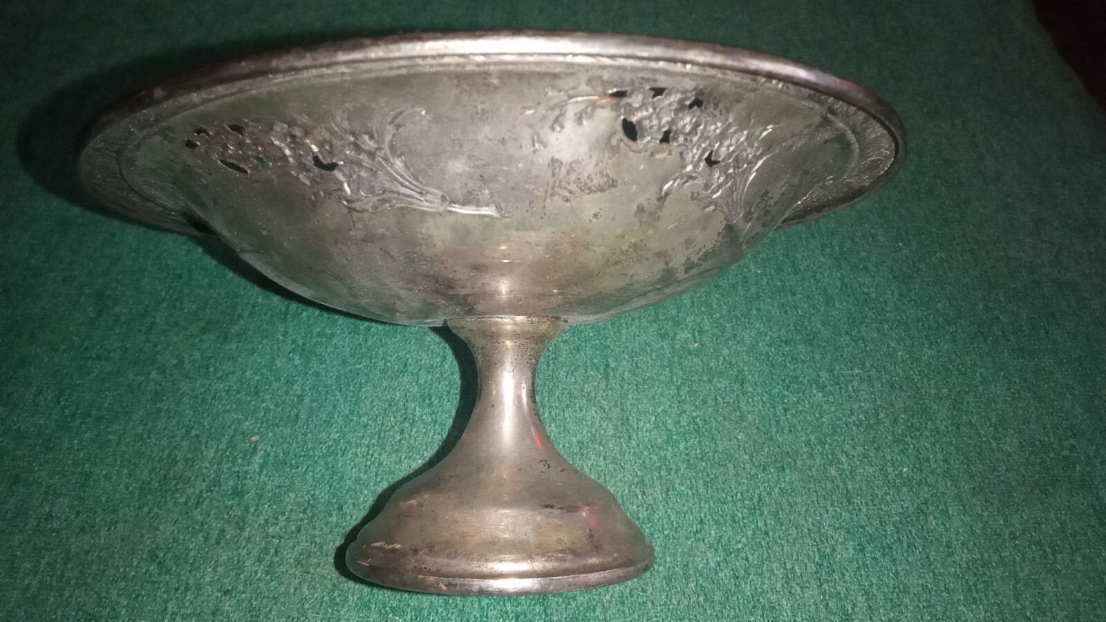 Antique Sterling Silver Candy Dish Victorian Scrap 122.9 Grams Embossed ...