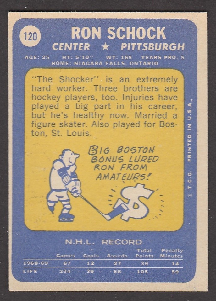 1969-70 TOPPS # 120 RON SCHOCK INV J4902 | eBay