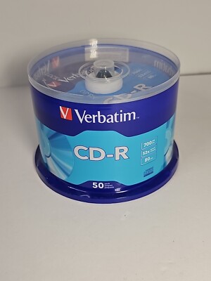 Verbatim CD-R Discs 700MB/80min 52x Spindle Silver 50/Pack 94691 New in ...