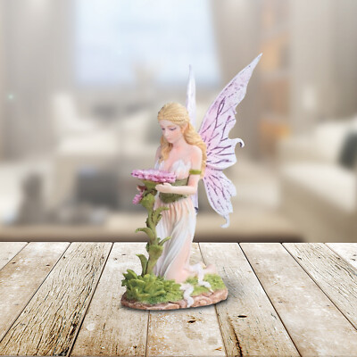 6.5"H Spring Fairy with Flower Statue Fantasy Decoration Figurine Room ...