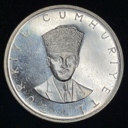1970 Turkey 25 Lira Silver Coin Excellent Condition 23000 Mintage High ...