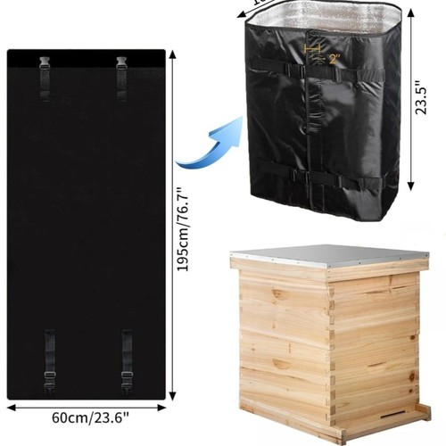Adjustable Winter Bee Hive Wrap Insulated Cover with Windproof ...