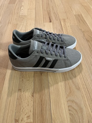 New Adidas Men’s Size 11 Daily 3.0 Gray & White Skateboarding Shoes ...