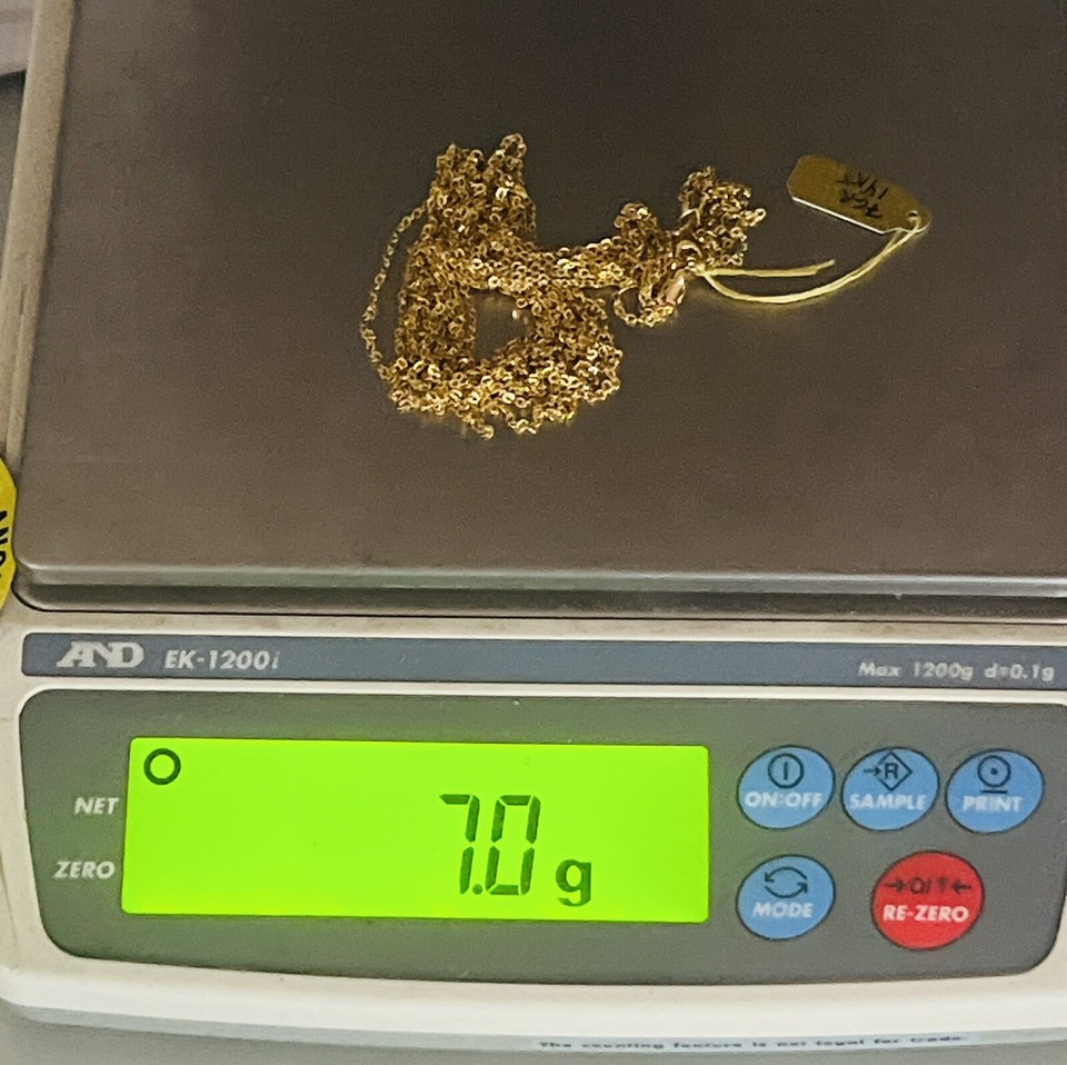 5 STRING GOLD ITALY BY MILOR CHAIN NECKLACE 7 GRAMS,L=24" FINE DETAILS ...