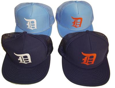 NEW NOS DETROIT OLD ENGLISH D TRUCKER VINTAGE SNAPBACK HAT tigers ...