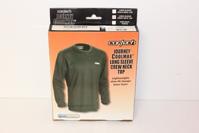 Cortech Journey Coolmax Black Motorcycle Base Layer Long Sleeve Crew ...