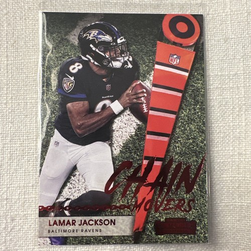 2021 Panini Contenders Football Lamar Jackson Chain Movers Red Parallel ...