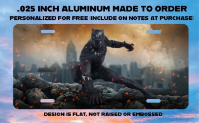 BLACK PANTHER MARVEL LICENSE PLATE FOR AUTO 12X6 ALUMINUM 3 | eBay