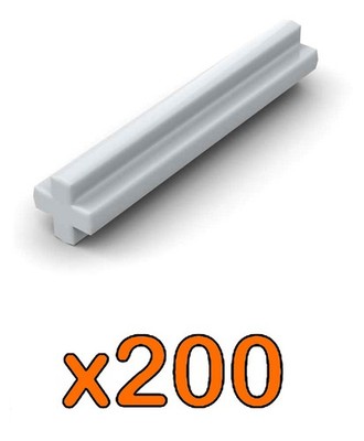 200 Lego Axles - 3 Studs Long (technic,red,car,4211815,truck,motor,axle ...